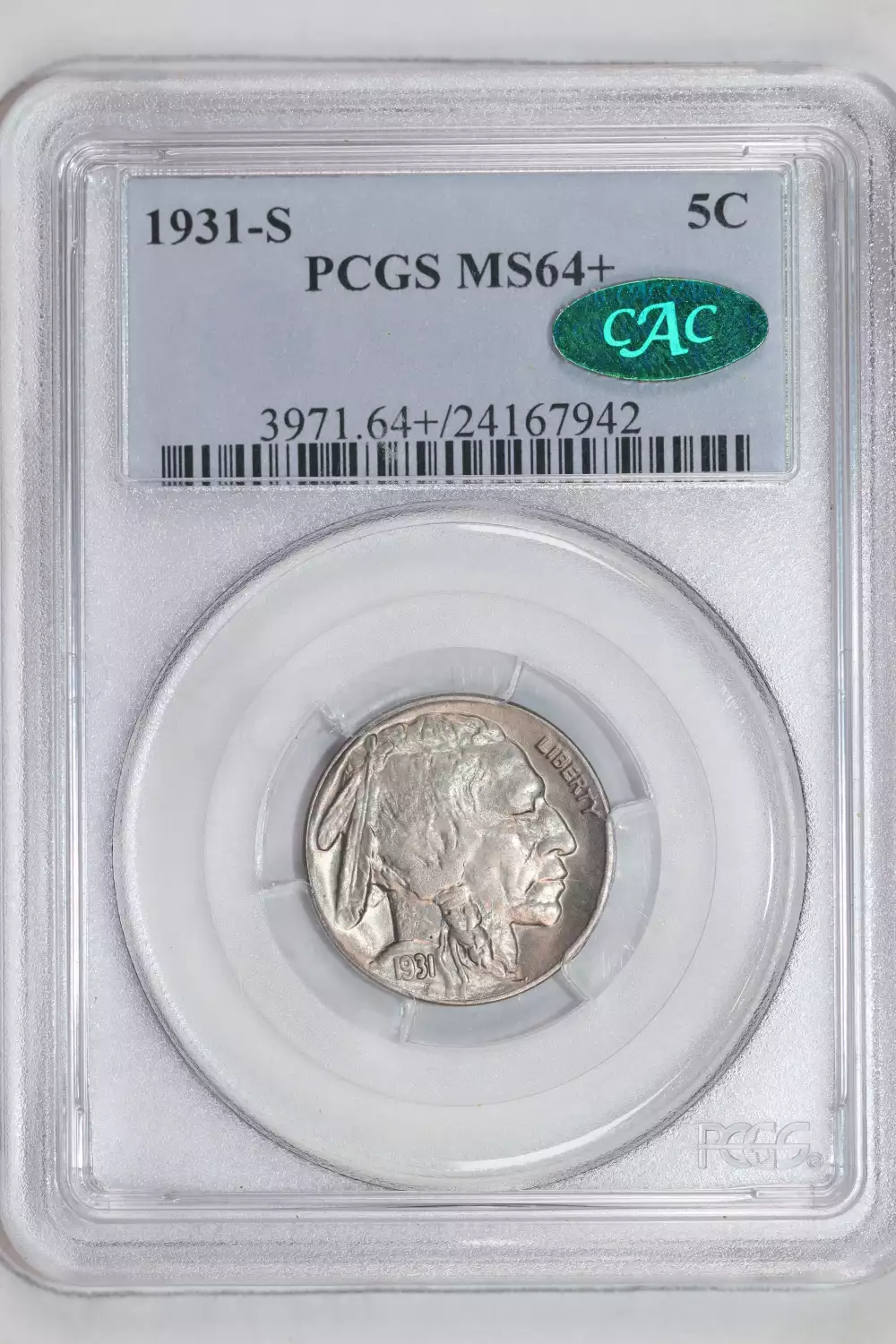 Collectors Corner - 1931-S 5C MS64+ PCGS - #64474340
