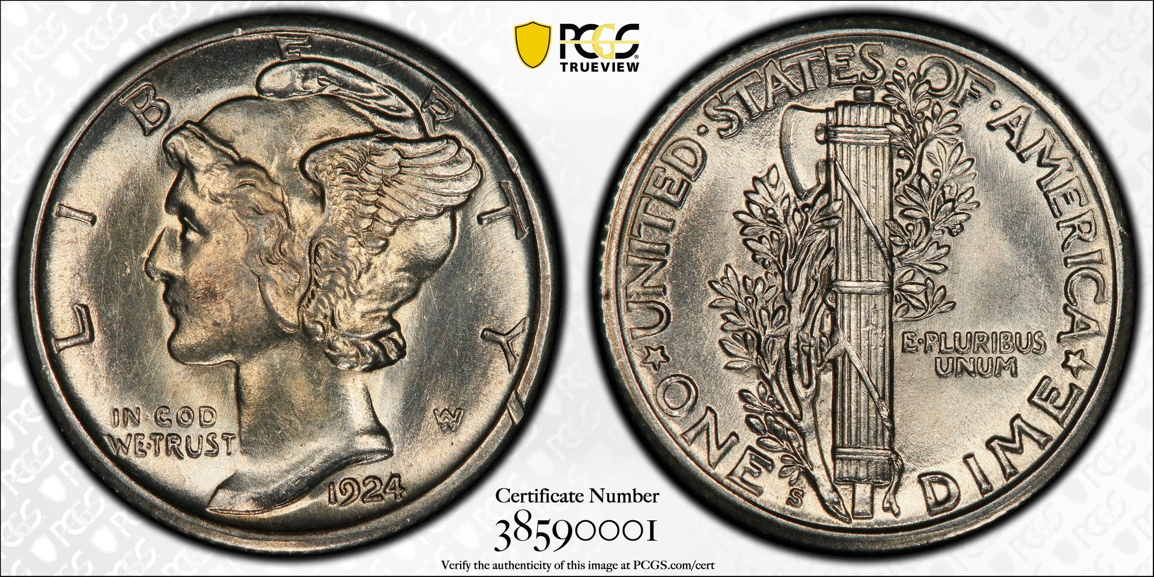 Collectors Corner - 1924-S 10C MS64FB PCGS - #70938563