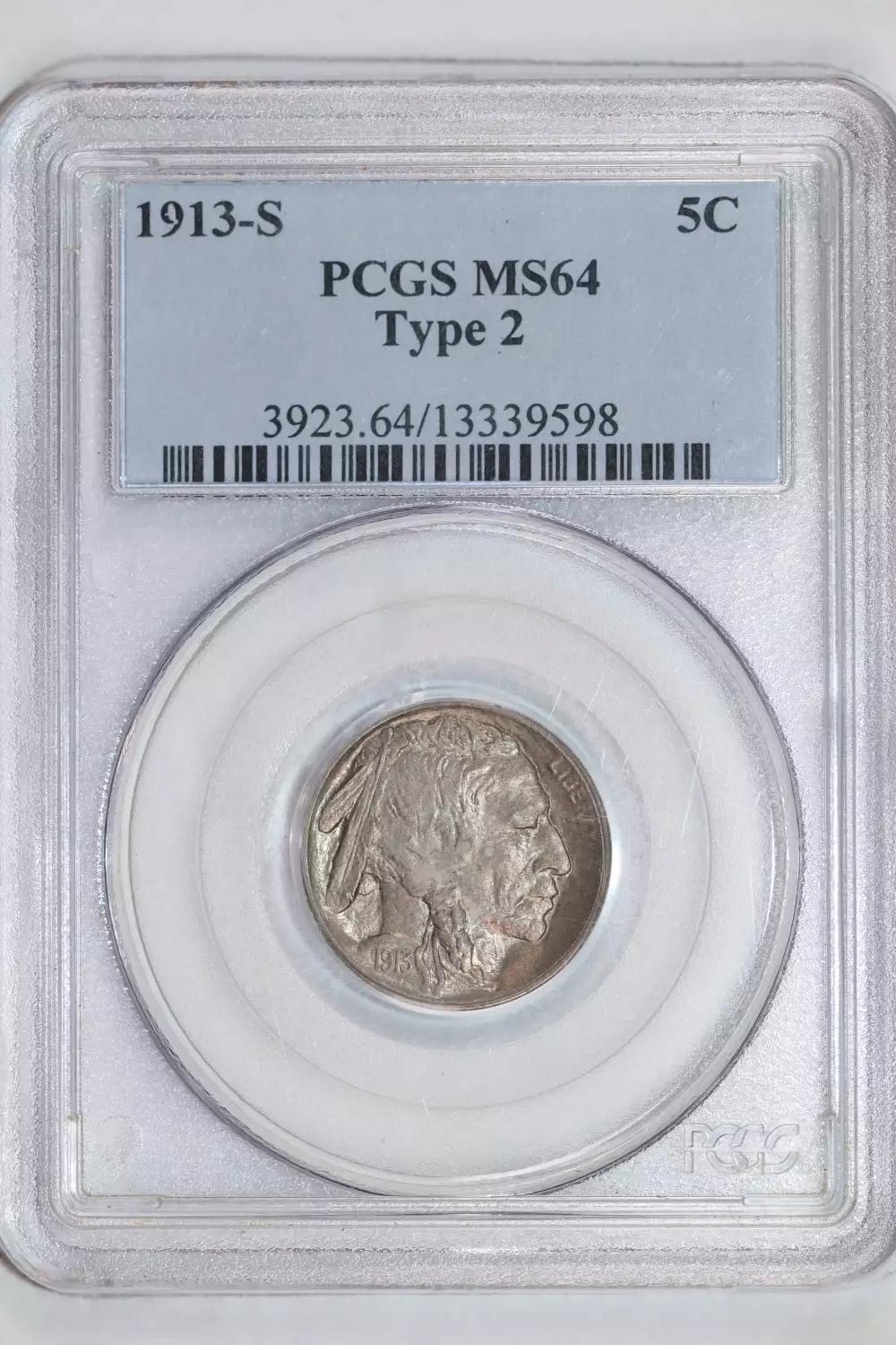 Collectors Corner - 1913-S 5C Type 2 MS64 PCGS - #64474293