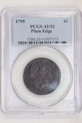 Collectors Corner - 1795 1C Plain Edge AU53BN PCGS - #65548356