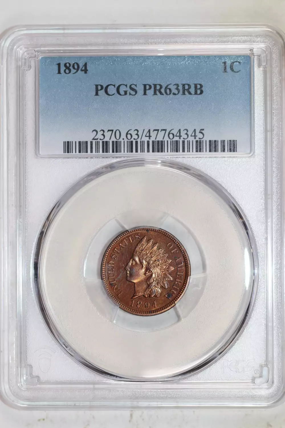 Collectors Corner - 1894 1C PR63RB PCGS - #63633575