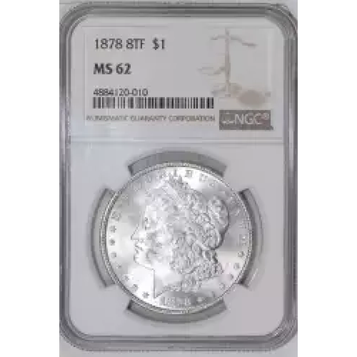 1878 Morgan Silver Dollar NGC MS-62 8TF - Coin Superstore LLC