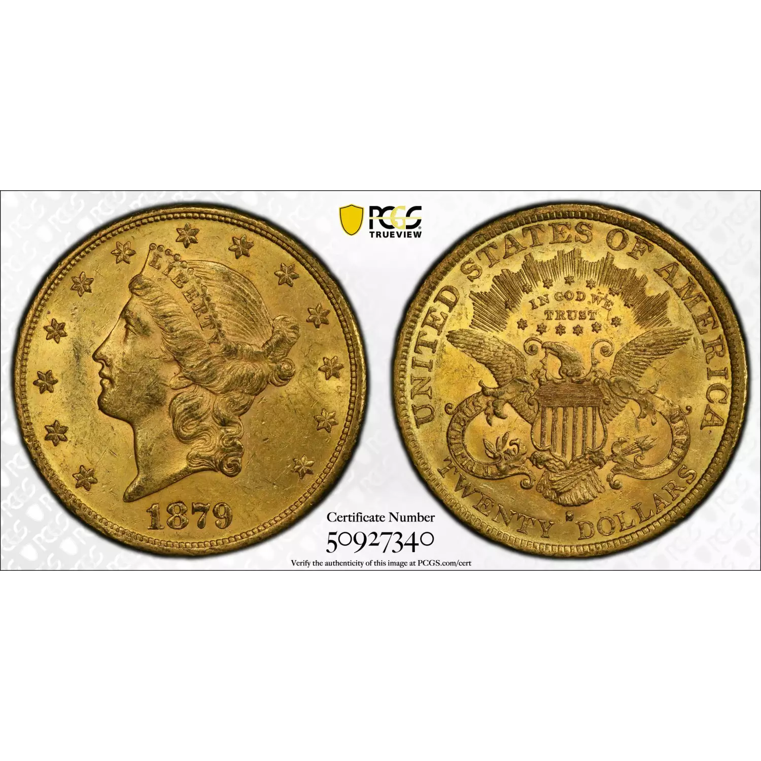 1879-S Double Eagles Liberty Head PCGS AU-55 - Coin Superstore LLC