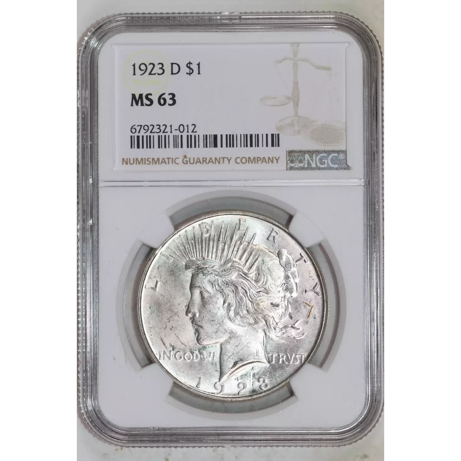 1923-D Peace Silver Dollar NGC MS-63 - Coin Superstore LLC